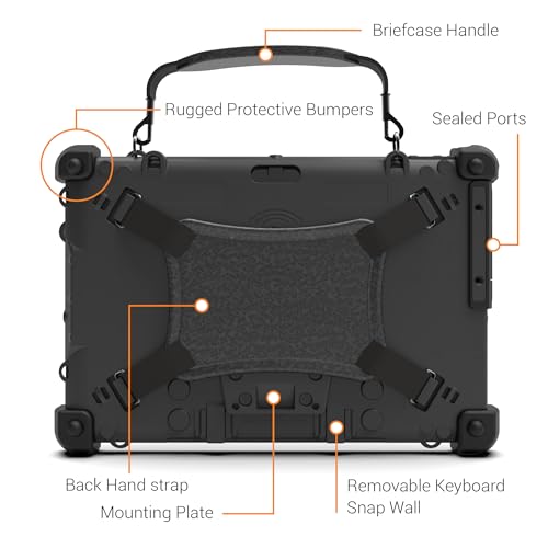 MobileDemand Flex 10B Rugged 10 inch Tablet with Windows 11 Pro Upgrade, Ultra Lightweight 3000mAh Battery 4GB, Tablet PC, Handheld PC with Handstrap for Rough Outdoor Work and Business Activities
