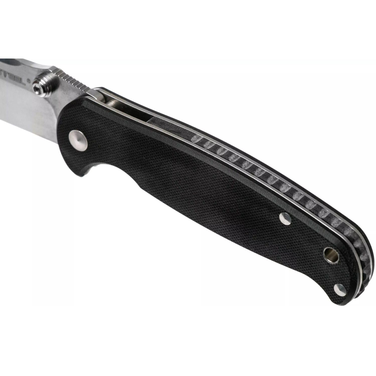 Real Steel Knives H6 Blue Sheep Folding Knife - 3.74" Alleima 14C28N Stonewashed Blade, Black G10 Handle, Liner Lock - Perfect for Camping, and Daily Cutting Tasks - Hunting Knife for Men Women
