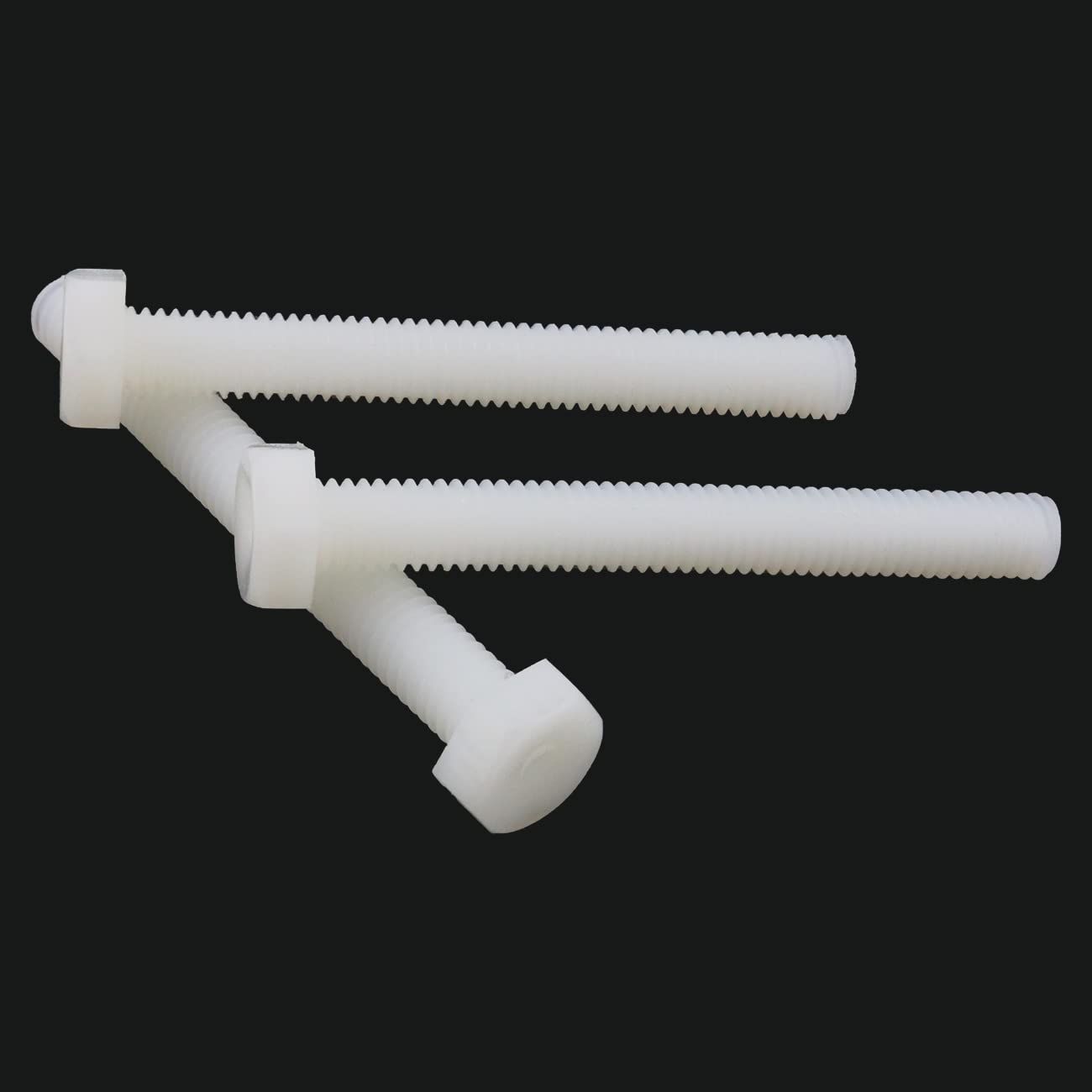 Nylon Hex Head Cap Bolt FMHXG 20PCS M6 x 50mm White Plasti Fully Threaded Hexagon Screws Nuts with Phillips Cross Pan Heads