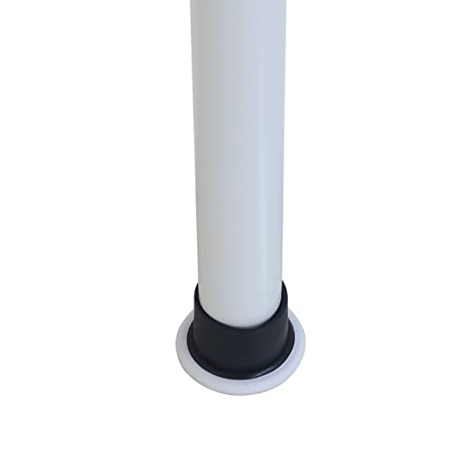 LOYALHEARTDY 6-Tier Indoor Plant Pole Spring Tension Rod Expandable Flower Pots Display Rack Stand Hanger Metal Corner Storage Shelf, Floor to Ceiling Shelf Space Saving, White