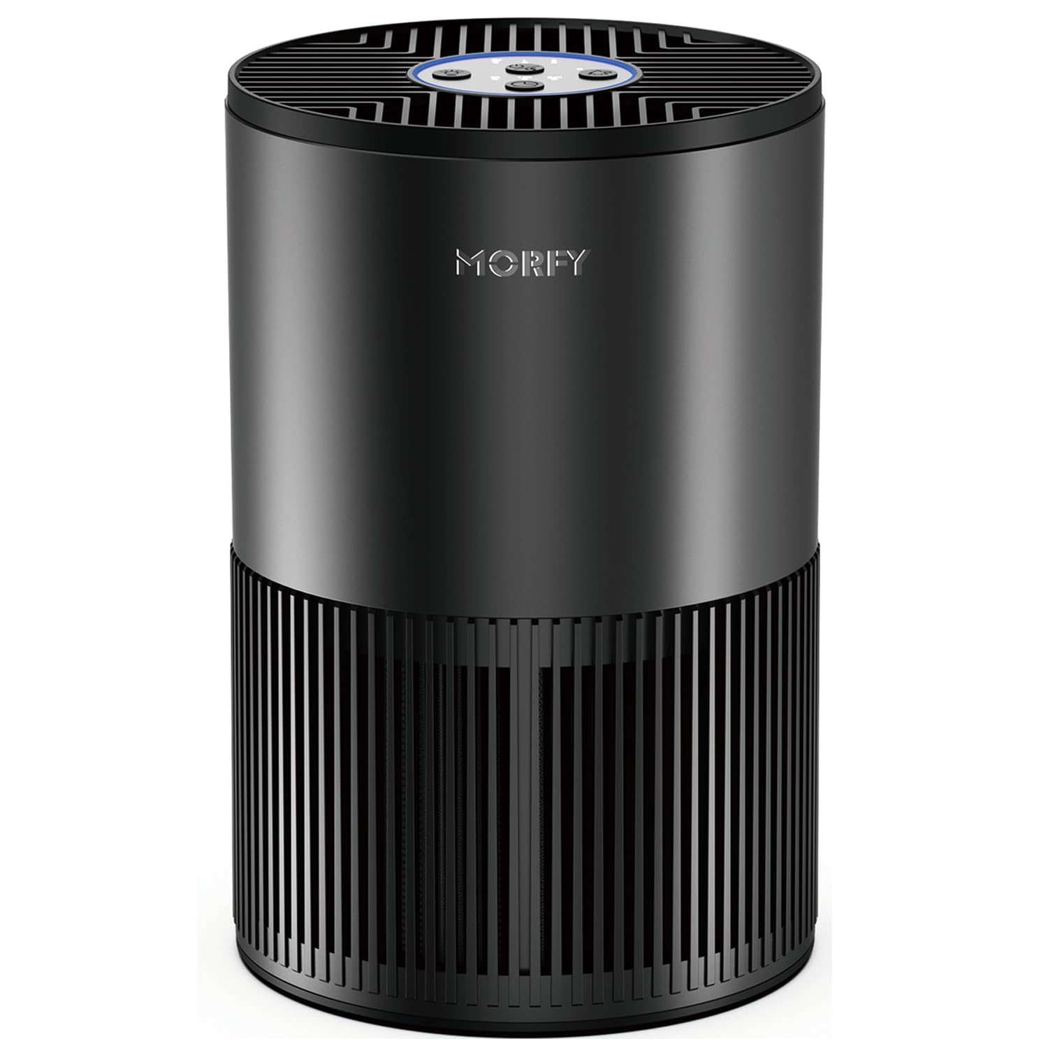 MORFY Air Purifiers for Bedroom Home with H13 True HEPA Air Filter for Smoke, Dust, Pet Dander, Odors, Pollen, Quiet Air Cleaner(Metallic black + gray)
