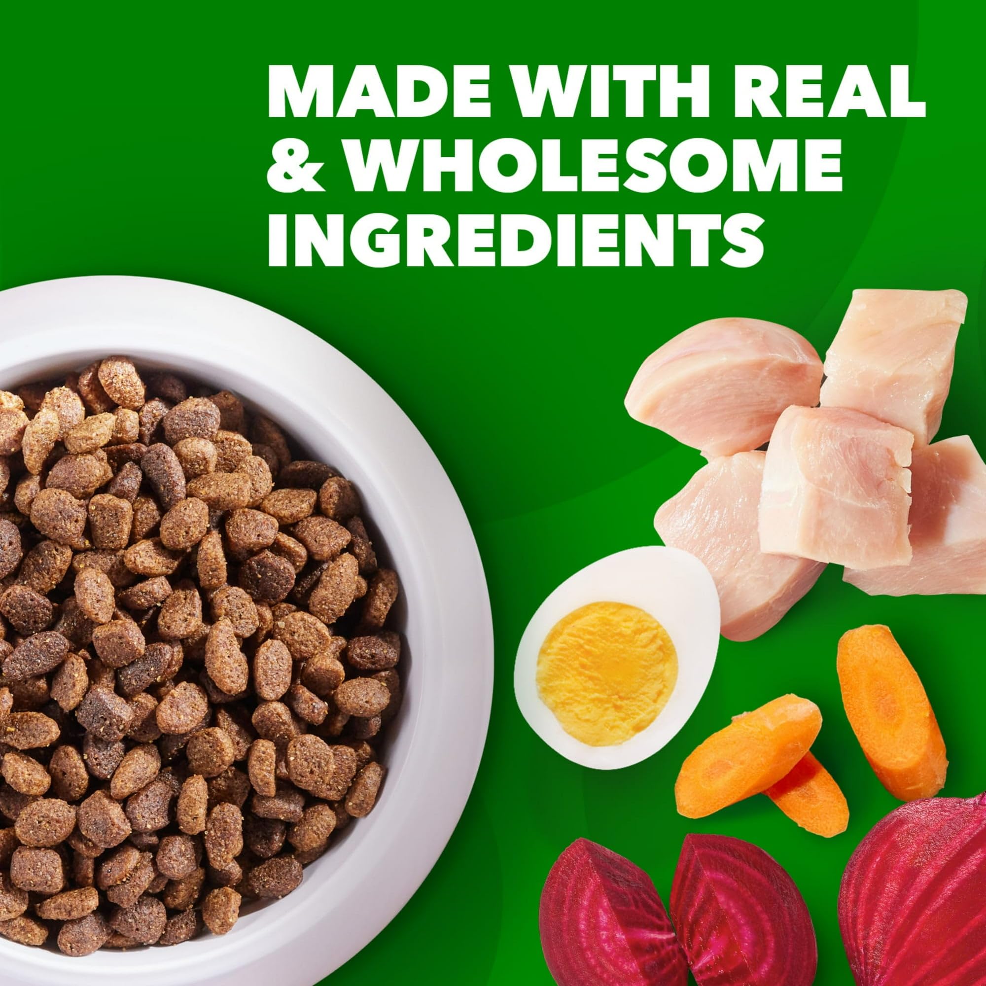 REUSSIR Proactive Health Mini Chunks Dry Dog Food with Real Chicken and Whole Grains, 7 Lb. Bag 100% Complete and Balanced Meal That Supports Growth