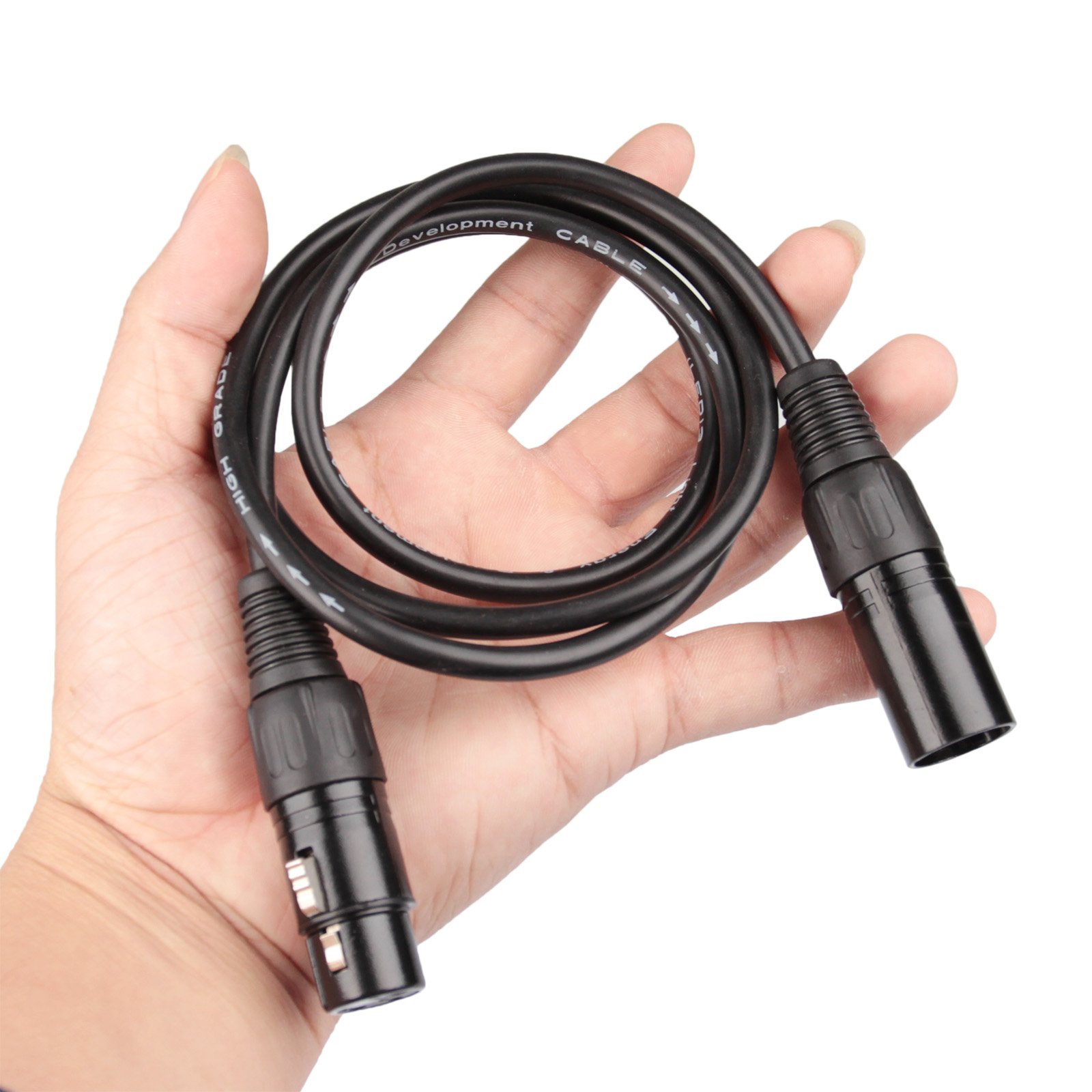 GBGS 16 Pack DMX Cable 3.2ft(1m) 3-Pin Signal XLR Connection DMX512 Stage Light Cable Wire Male to Female