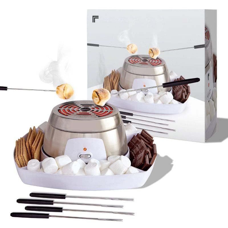 Portable S'mores Maker for Indoors, Electric Tabletop Design, Makes Campfire Treats at Home