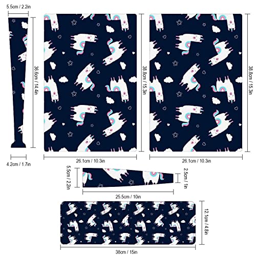Llama Unicorn Print Full Protective Skin Cover Design Wrap Decal Sticker Compatible with PS5 Digital Edition Console and Controller