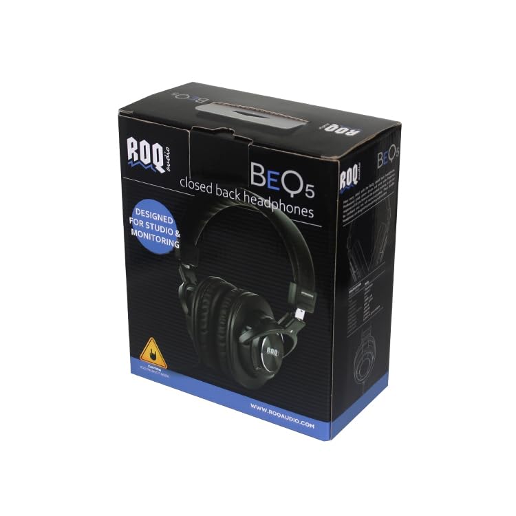 ROQ Audio Closed Back Headphones (BEQ5), Black