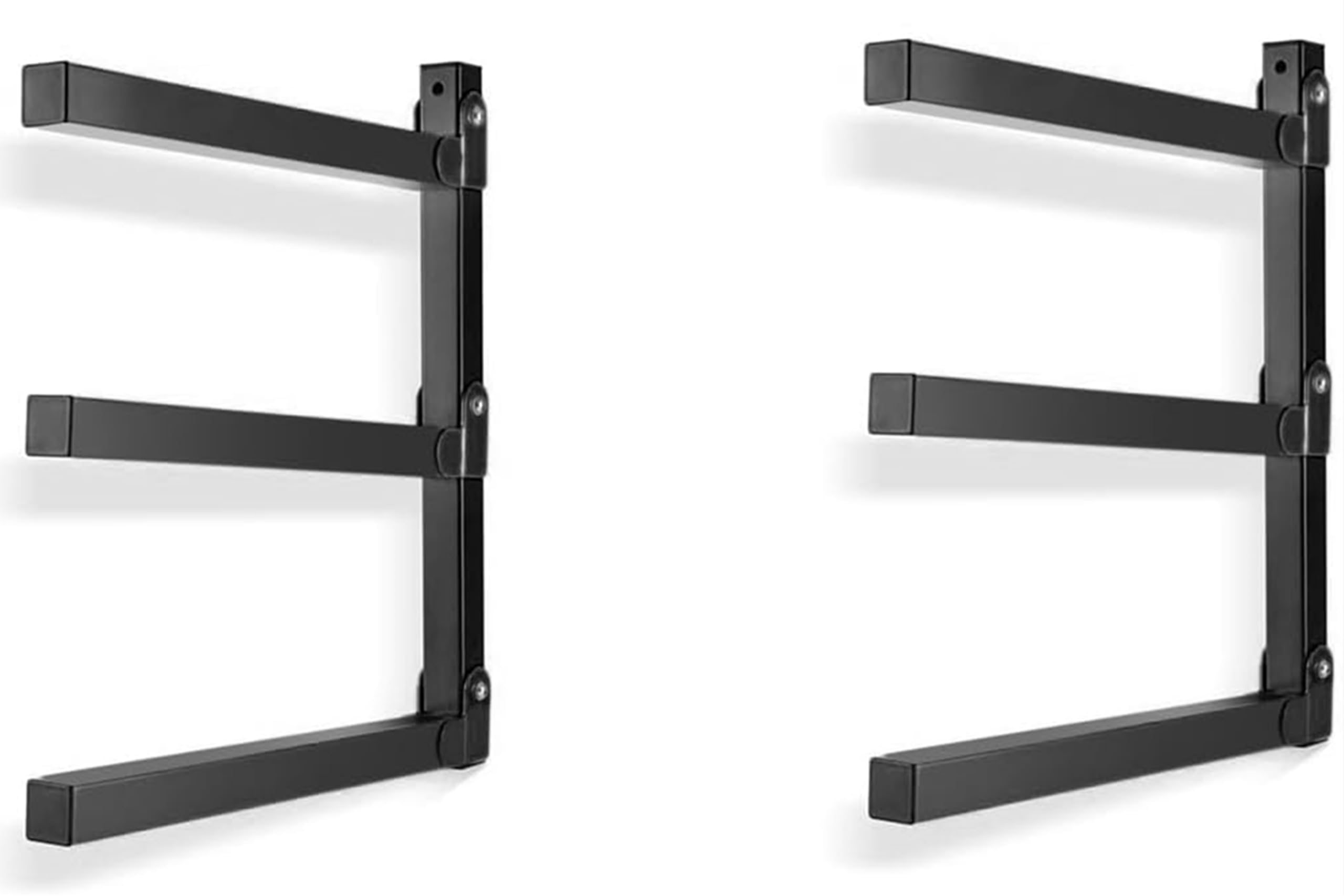 Ultrawall Wall Mount Wood Organizer Racks, Lumber Storage Metal Racks with 3-Level - Indoor & Outdoor Use, 2 Pack
