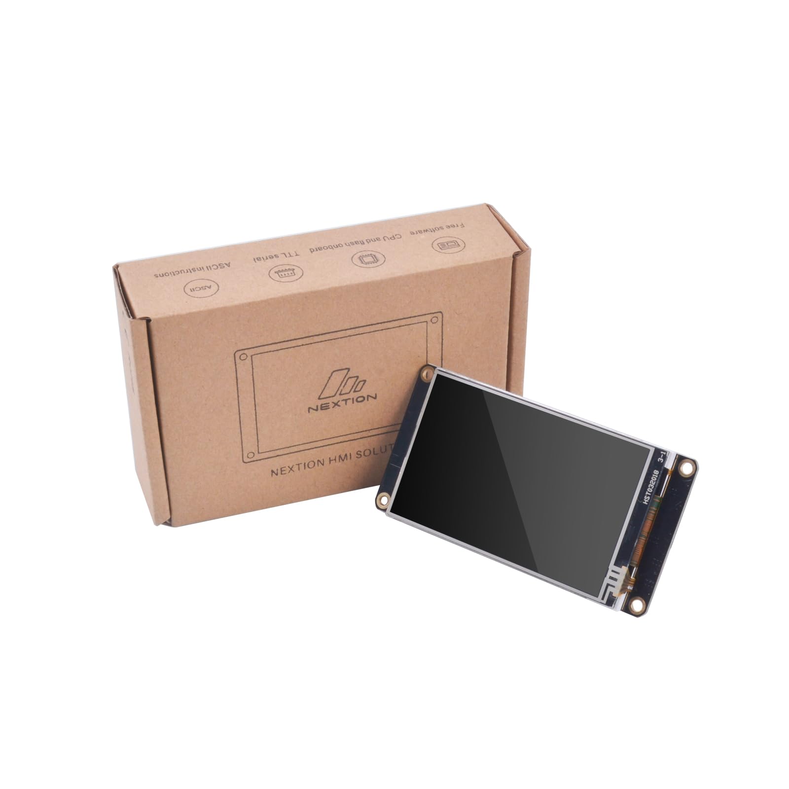 Nextion 3.2″ HMI Display Enhanced Series NX4024K032 Resistive LCD-TFT Touch Screen 400 * 240, Nextion Display with RTC Function and 8 Digital GPIOs, Suitable for Racing Dashboard, MMDVM, etc.