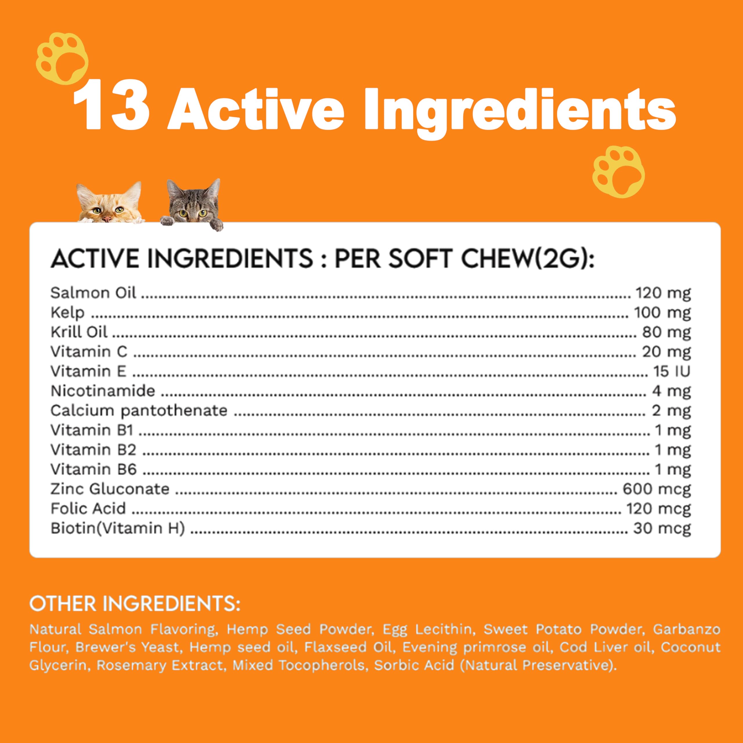Munchy Chomps Salmon Munch for Cats - Skin & Coat Health Support with Omega Fatty Acids - Promotes Hydration, Itch Relief & Immune Support (Salmon)