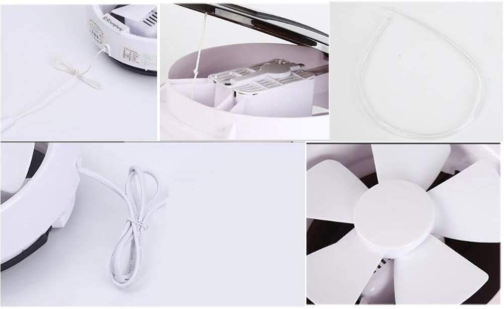 VejiA Round bath kitchen lampblack glass wall pipe type ventilation fan bathroom exhaust 6 inch