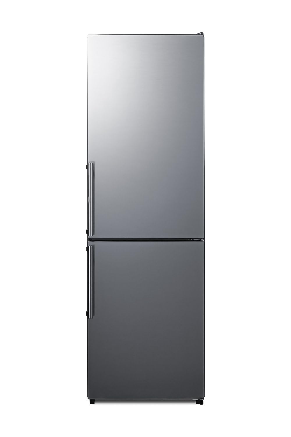 Summit Appliance FFBF235PL 24" Wide Bottom Freezer Refrigerator, Energy Star, LED Lighting, Stainless Steel (RHD)