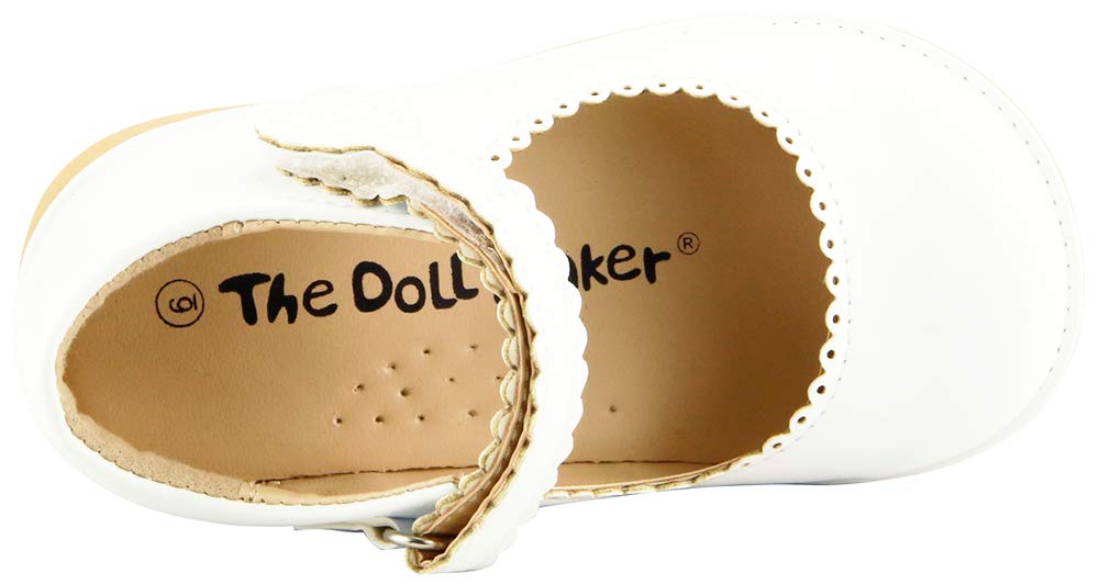 The Doll Maker Girl's Mary Jane - FBA173041B-13 White