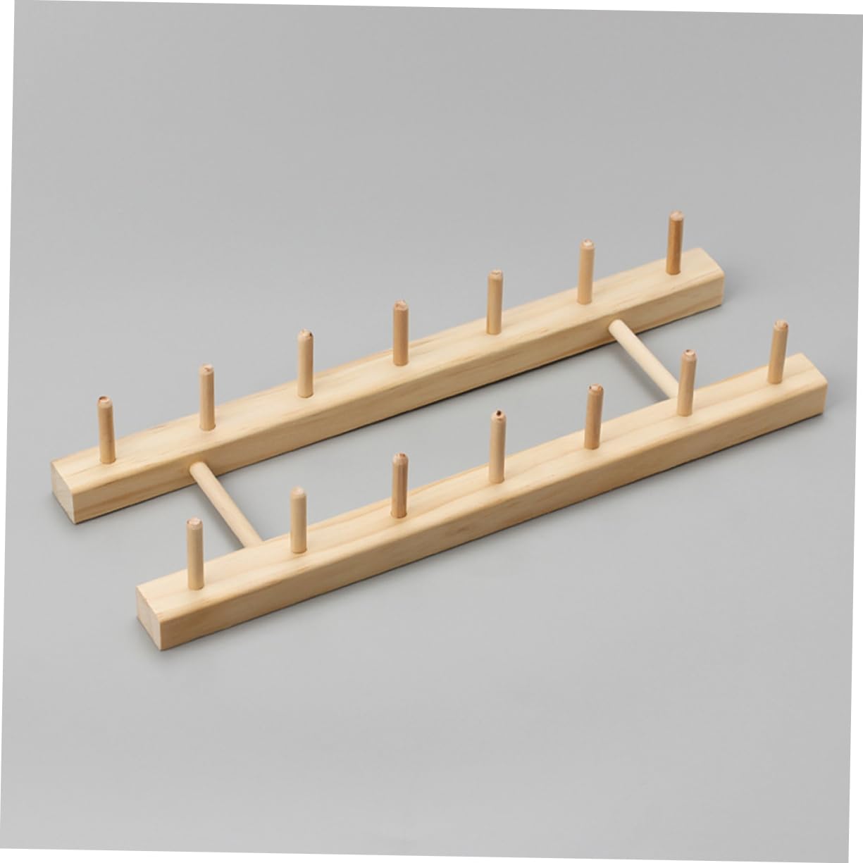 STOBOK Sewing Storage Rack Wood Thread Racks Wooden Thread Holder Sewing Thread Rack Holder Embroidery Thread Rack Yarn Holder Dispenser Crochet Yarn Ball Holder Solid Wood Tool, 29.50X9.80X4.70CM