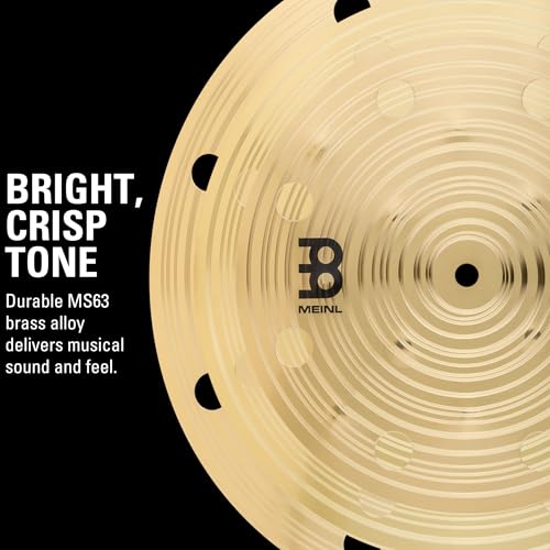 Meinl Cymbals 3-Piece Smack Stack Cymbal Pack with Holes 10", 12", 14" β HCS Traditional Finish Brass for Drum Set β Made in Germany, 2-Year Warranty (HCS024SM)
