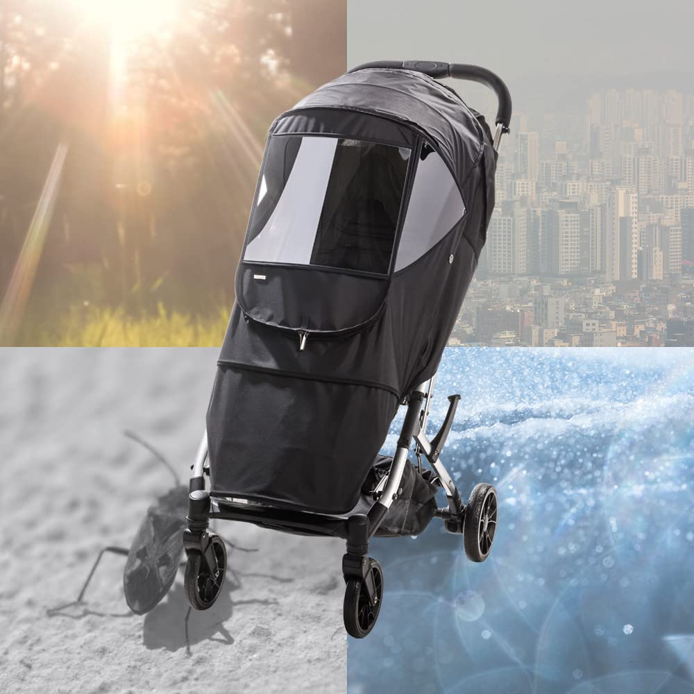 Mother place Premium Baby Stroller Wind Cover Accessories Weather Shield for 3-Seasons Easy Installation
