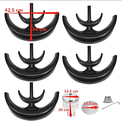 LiuSj JUnSt 12000W Black Lantern Wind Turbine Generator, Vertical Wind Turbine Generator Low Noise Low Wind Speed Start with Controller 5 Blades,220v