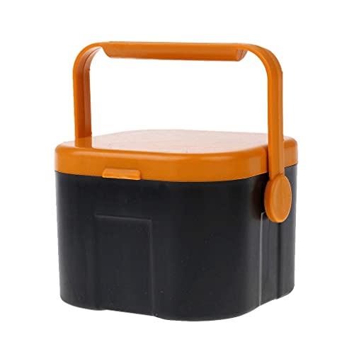 LMMDDP Double-layer Plastic Fishing Bait Box Double-layer Fishing Tackle Box 10 X 10 X 7.5cm Fishing Tackle Box