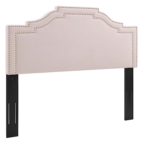 Modway MOD-6850-PNK Adelaide Performance Velvet Twin Bed, Pink Platform
