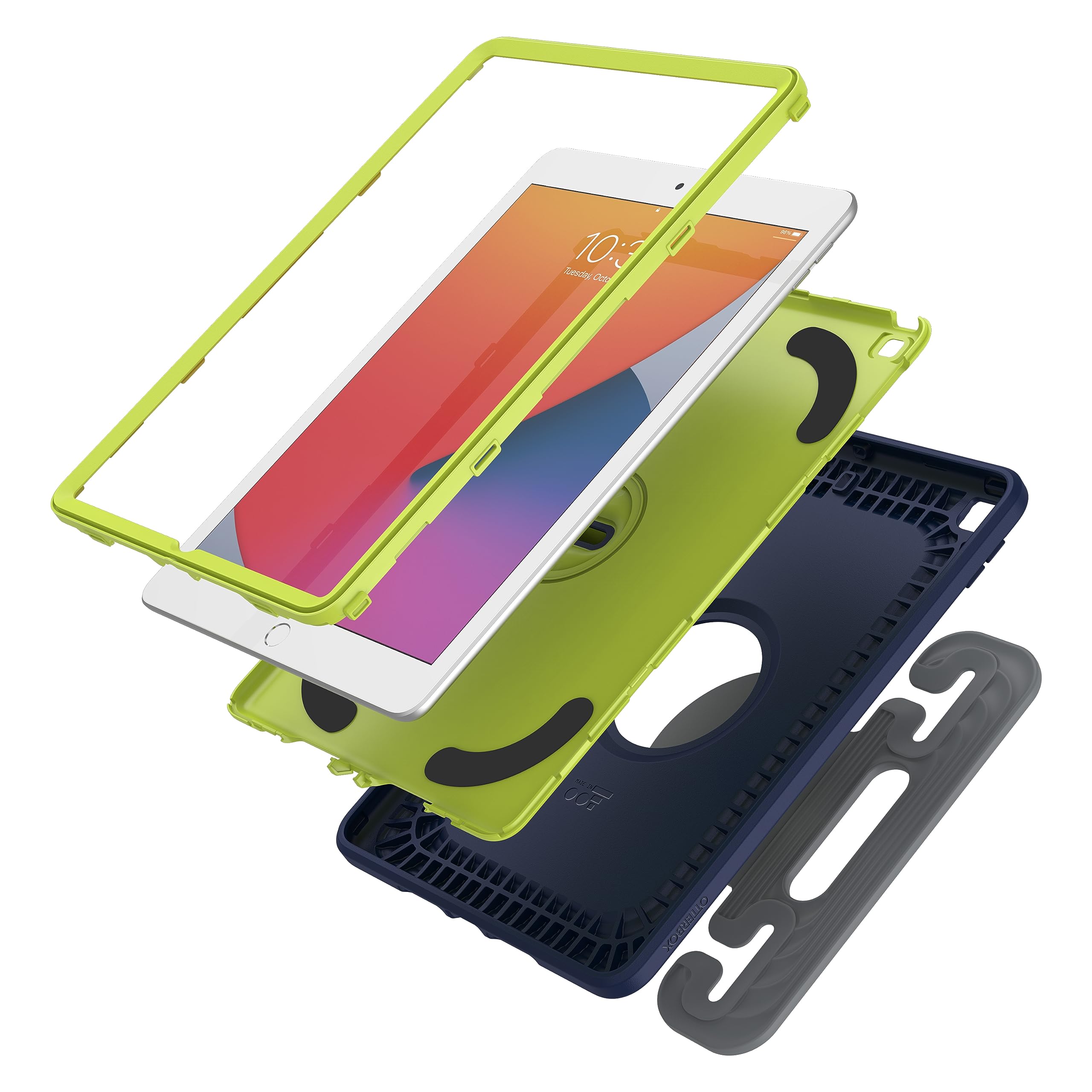 OtterBox - Kids iPad Case for 7th & 8th Gen (ONLY) - Protective Tablet Case with EasyGrab for Kids, Durable & Rugged Protection (Brave Blue)