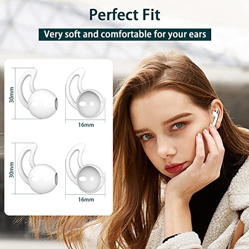 R-fun AirPods 2nd Generation & 1st Generation Case Cover with Cleaner kit and Earbuds Hook Cover (2Pairs),Soft Silicone Protective Case for Apple AirPods- Black