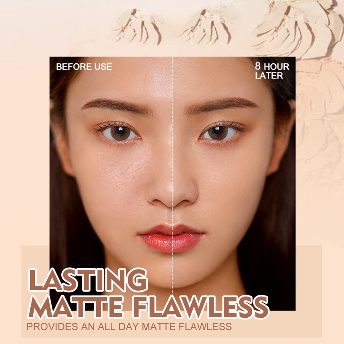 Oil Control Face Pressed Powder,Face Pressed Powder, Matte Smooth Setting Powder Makeup,Waterproof Long Lasting Finishing Powder (02-NATURAL BEIGE)