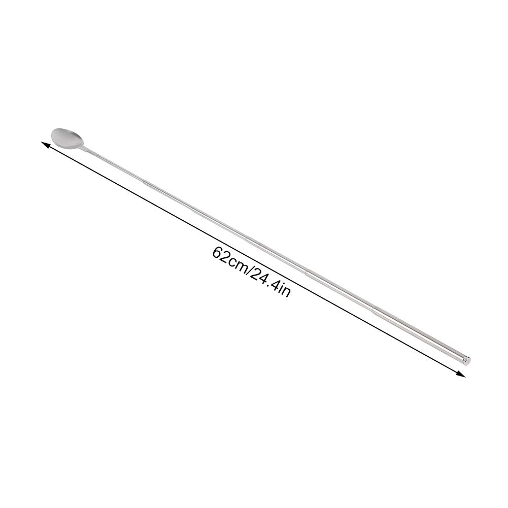 Spoon Spoon Stainless 24 Inches Stainless Steel Mixing Spoon Long Telescopic Stirring Spoon Stretchable Cocktail Shaker Spoon for Barbecue Tableware Supplies