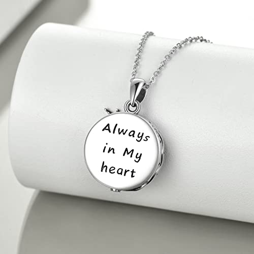 ONEFINITY Wolf Urn Necklaces for Ashes Sterling Silver Abalone Shell Wolf Cremation Jewelry with Dragonfly Urn Keepsake Memorial Urn Jewelry for Women Men