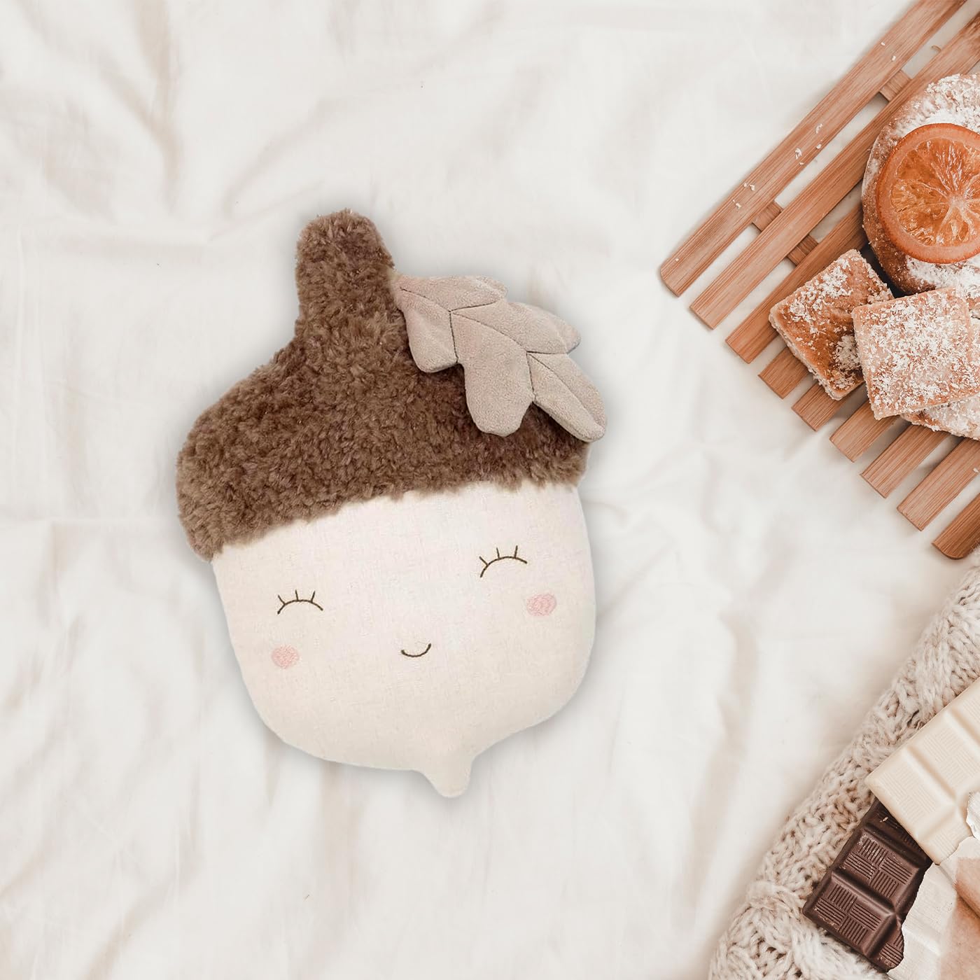 MON AMI Nutty Acorn Stuffed Plush Décor Pillow – 14”, Soft & Squishy Acorn Stuffed Animal Toy & Decor, for Kids of All Ages