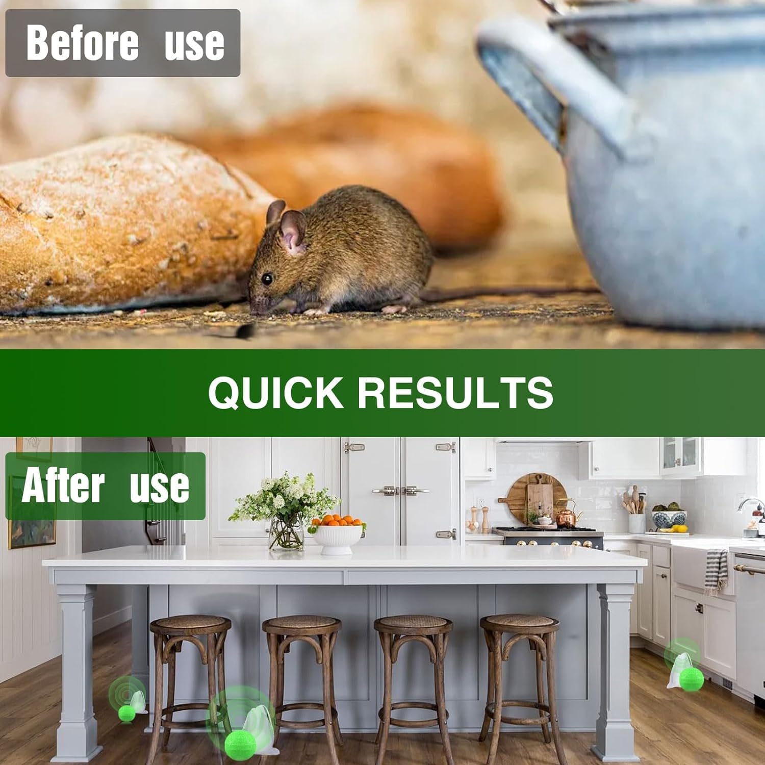 Mouse Rodent Repellent, 12Pcs Peppermint Oil Moth Balls