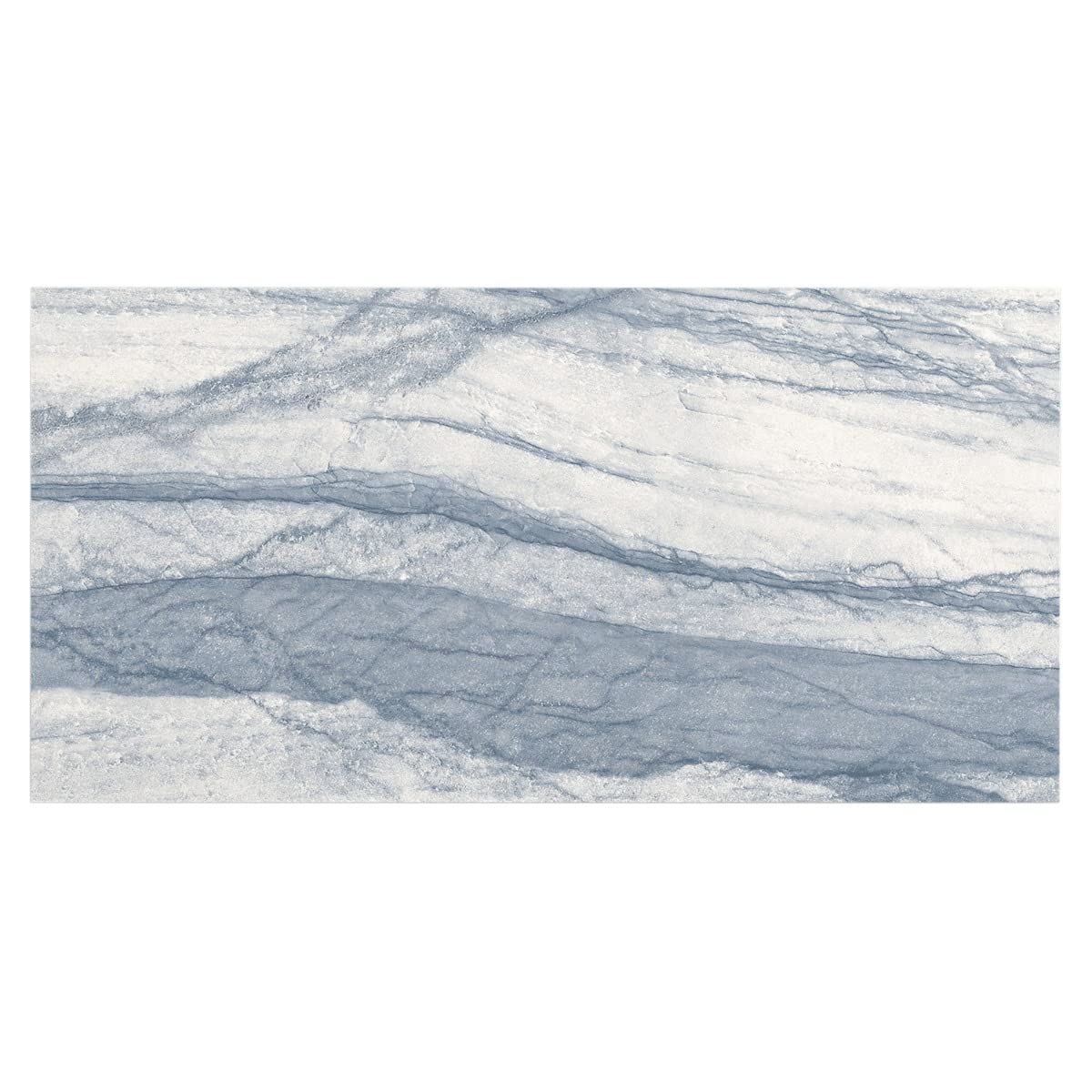 Ivy Hill Tile Macauba Indigo 4 in. x 0.37 in. Matte Porcelain Marble Look Floor and Wall Tile Sample