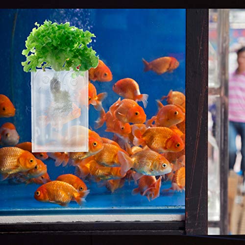 Mipcase Aquatic Plant Cup- Acrylic Fish Tank Water Plants Planter, Aquarium Planter Holder with Suction Cup, Aquarium Fish Tank Frame