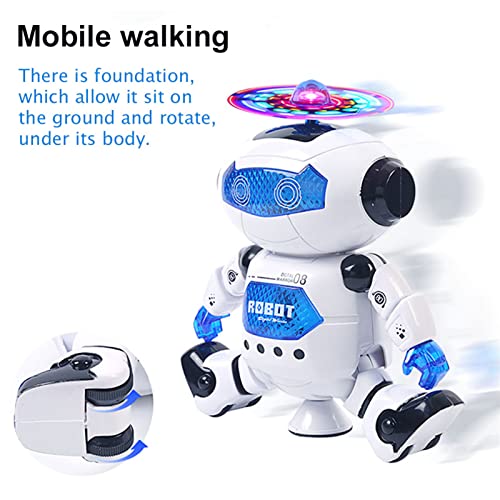 ONIMANROS 360° Rotatable Lighting Dancing Humanoid Robot Toy Kid Children Playful Gift