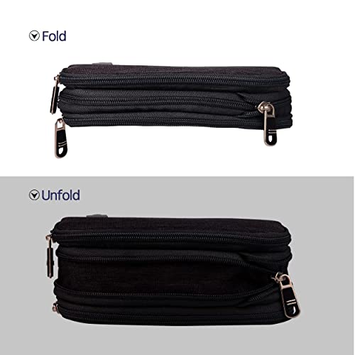 only warm Large Pencil Case with Zipper Multi-Function Compartment Large-Capacity 100PC Pen Soft Fabric Cheap(Gray21)