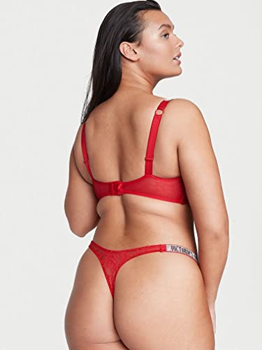Victoria's Secret Women's Lace Thong Underwear, Women's Panties, Very Sexy Collection, Red (S)