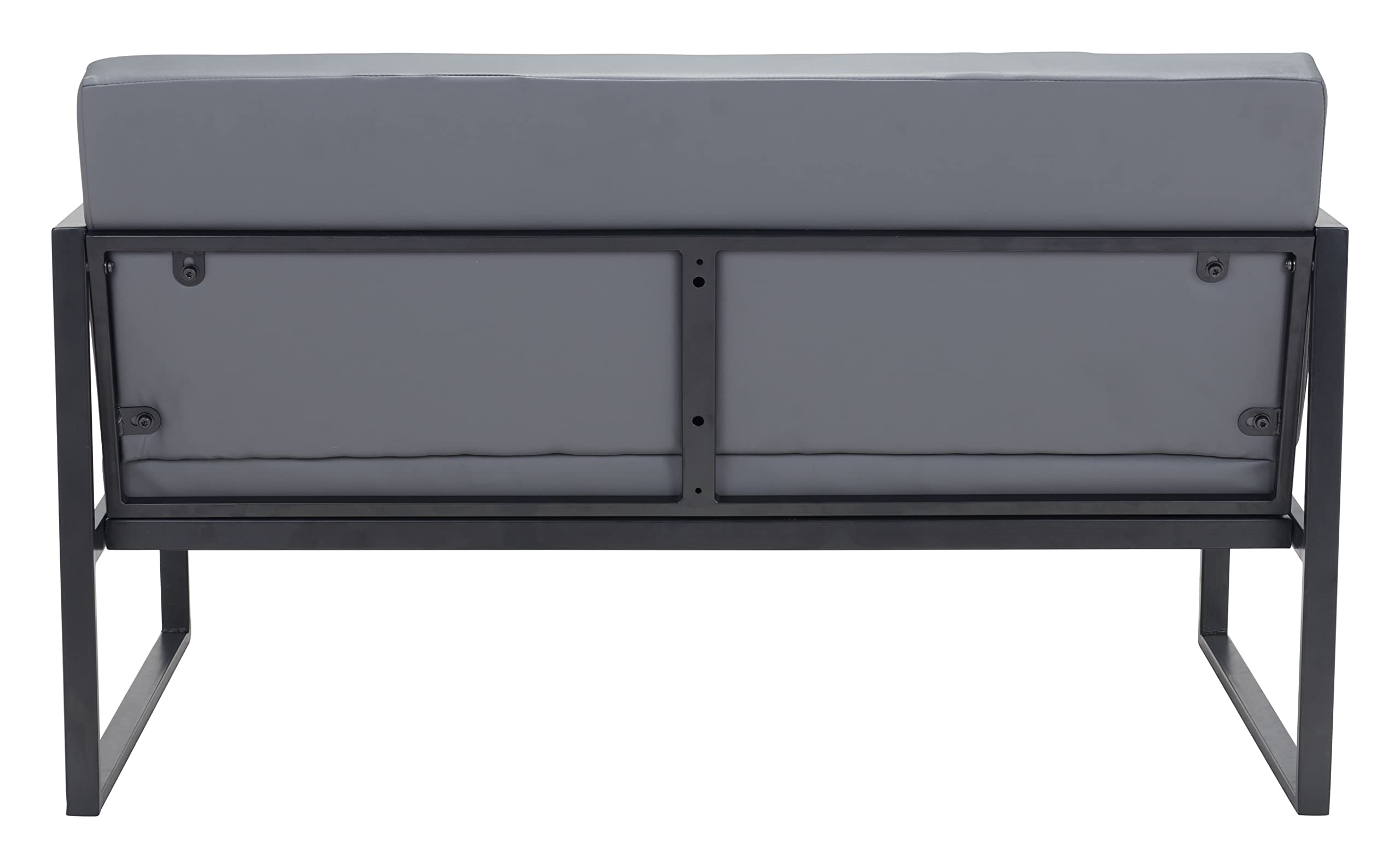 Zuo Modern - Claremont Sofa Gray - Modern - Seating - Plywood, Steel, Foam, 100% Polyurethane - Indoor - 29.5in Height