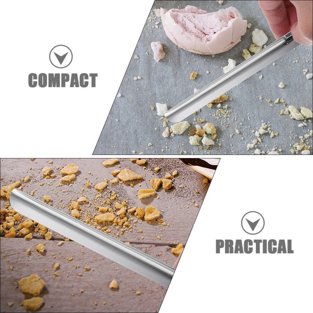 Mobestech 5pcs Crumb Sweepers Stainless Steel Table Crumbers Bread Crumber Cleaner Cabinet Scraper Crumb for Tablecloth in Restaurants and Home Waiters Waitress Silver