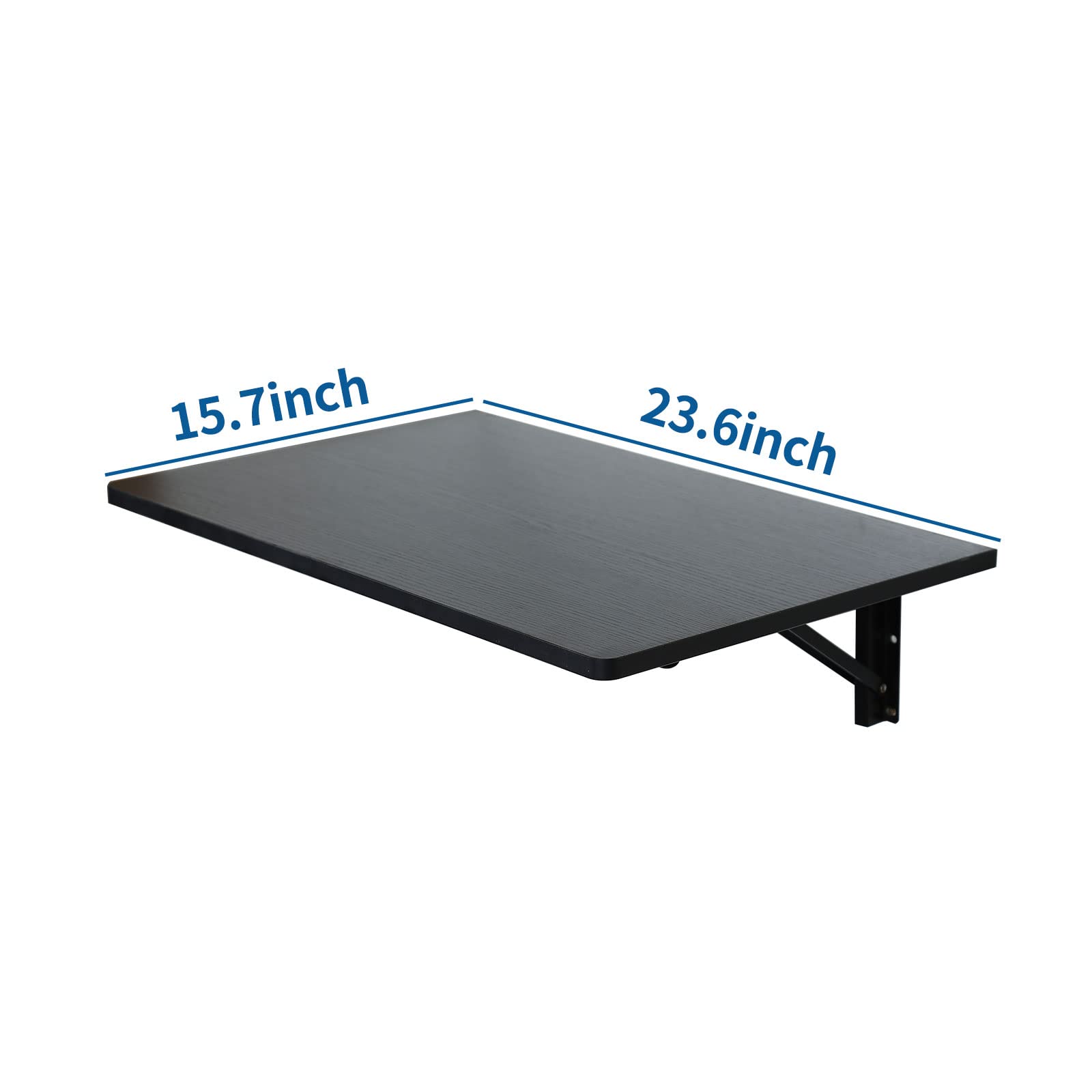 Zytty Folding Wall Desk, Wall Desk Fold Down Wall Mounted Desk for Small Space, Floating Desk (Black, Medium)