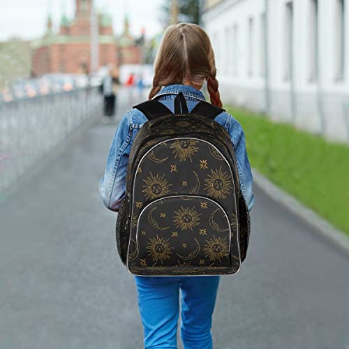 SUABO Boho Bohemian Sun Moon Bookbag for Students Teens Girls Boys,Durable Backpack Schoolbag Rucksack Travel Bag Laptop Backpacks for Elementary Kindergarten College