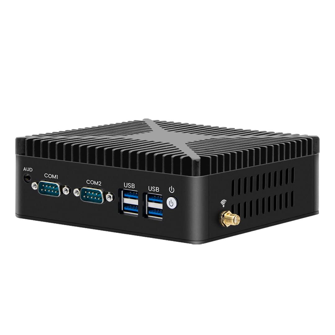 msecore Mini PC/HTPC, Celeron J4125 2.0GHz, 8GB RAM| 512GB SSD, Fanless Computer with Dual Band WiFi and Dual LAN, HDMI, VGA, Win10 Pro