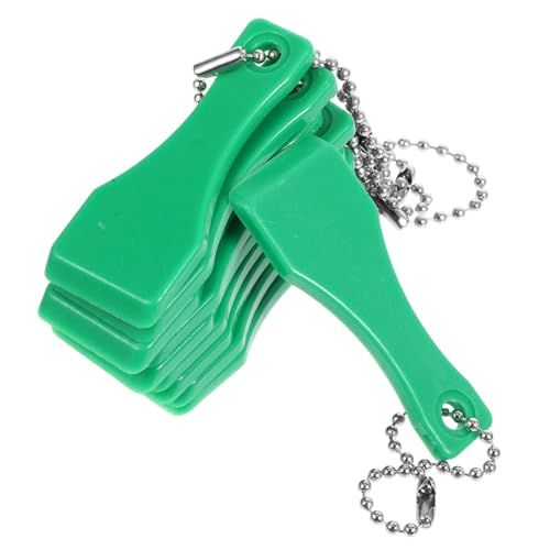 Sewroro 10pcs Scratch-Offs Label Remover Tool Label Stickers Scratch Tickets Plastic Scraper Tools Keychain Scratcher Thumb Keyring Scratcher Plastic Ticket Scratcher Abs Green