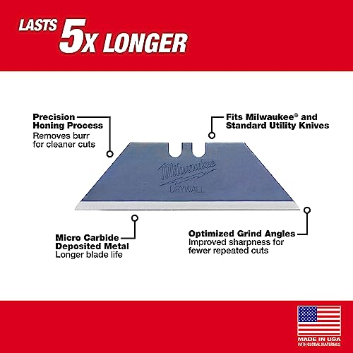 Milwaukee 48-22-1953 50-Piece Drywall Utility Knife Blades