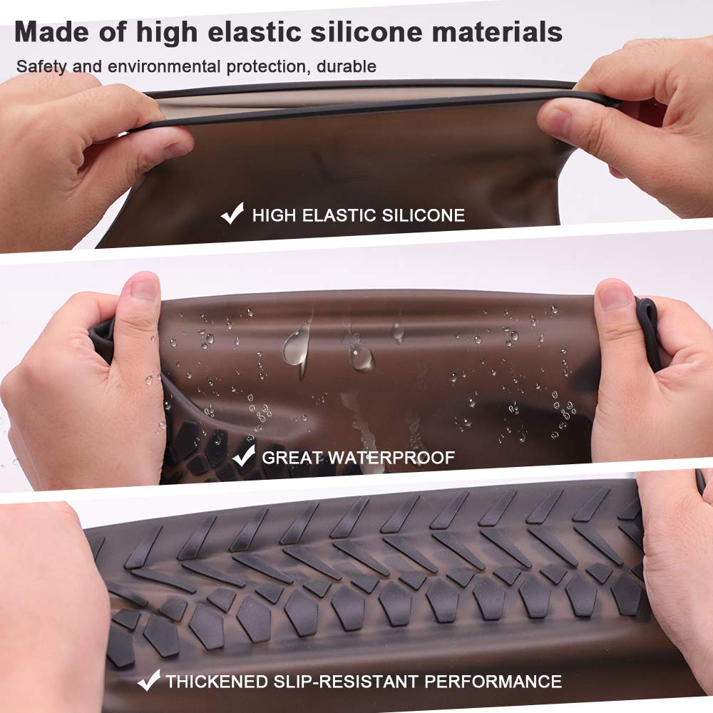 Nirohee Waterproof Shoe Covers, Shoe Covers for Rain, Rain Boots Covers Reusable Easy to Carry Shoes Covers for Women, Men, Kids