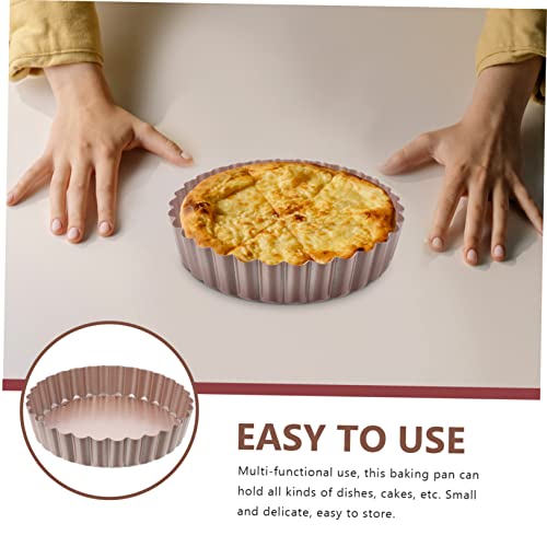 Operitacx Live Bottom Baking Tray Stainless Steel Bakeware Pizza Oven Accessories Round Cake Pan Mini Tart Shells Flat Bread Oven Tray Mini Pie Tins Baking Pizza Pan Reusable Pizza Pan Alloy