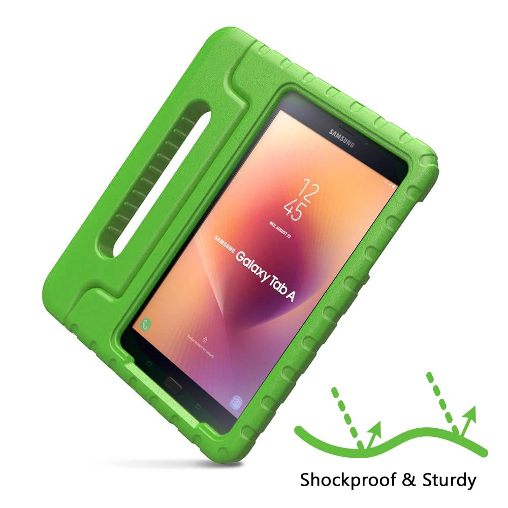 Viahoo Case for Samsung Galaxy Tab A 8.0 Tablet 2017 Release Models SM-T380/SM-T385 Kid-Proof & Shockproof Sturdy Foam Cover Lightweight Durable Case, Green