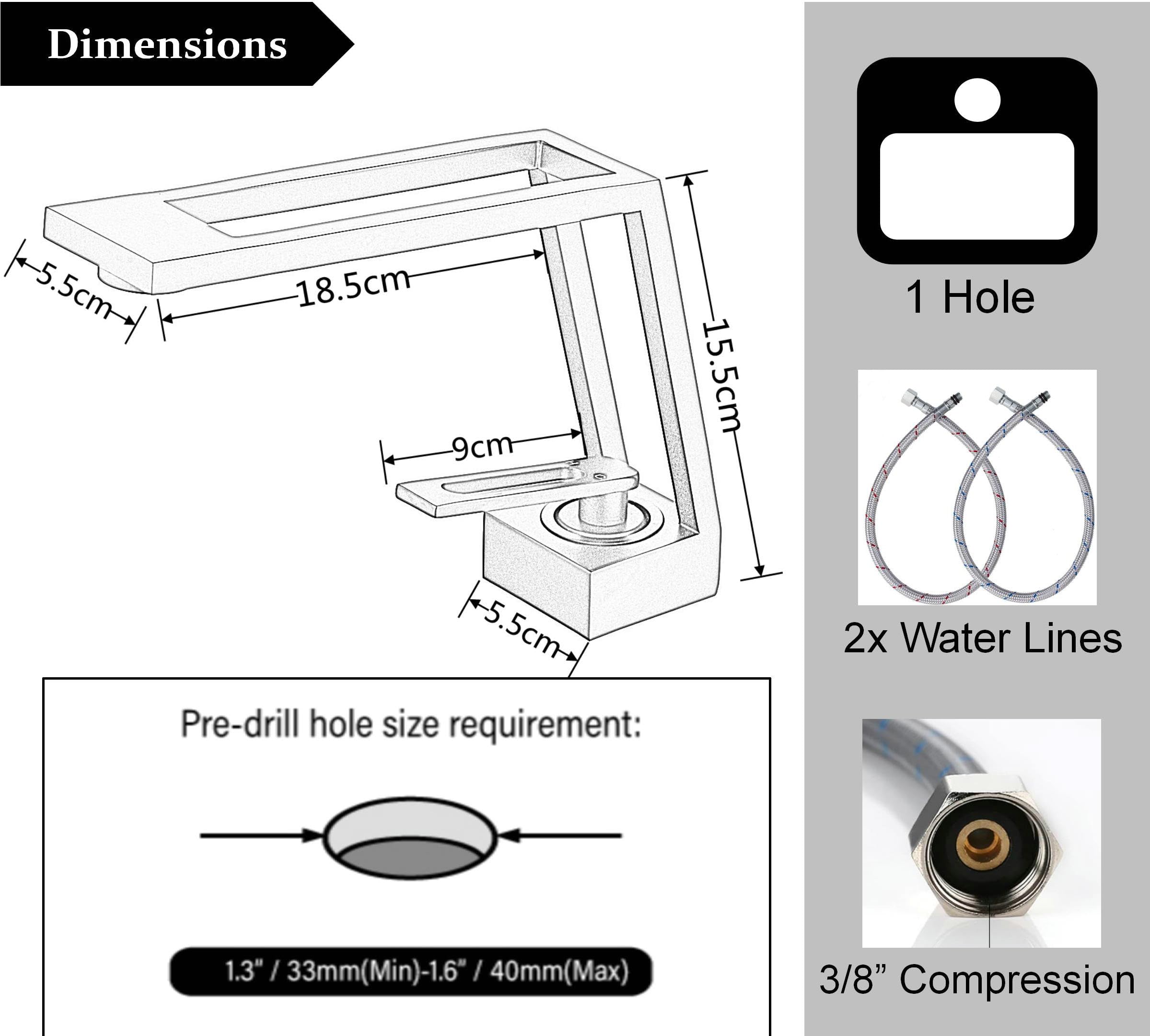 Modern Black Bathroom Sink Faucet: Single Hole Bathroom Faucet Matte Black - Unique Contemporary Vanity Faucets SHUNLI