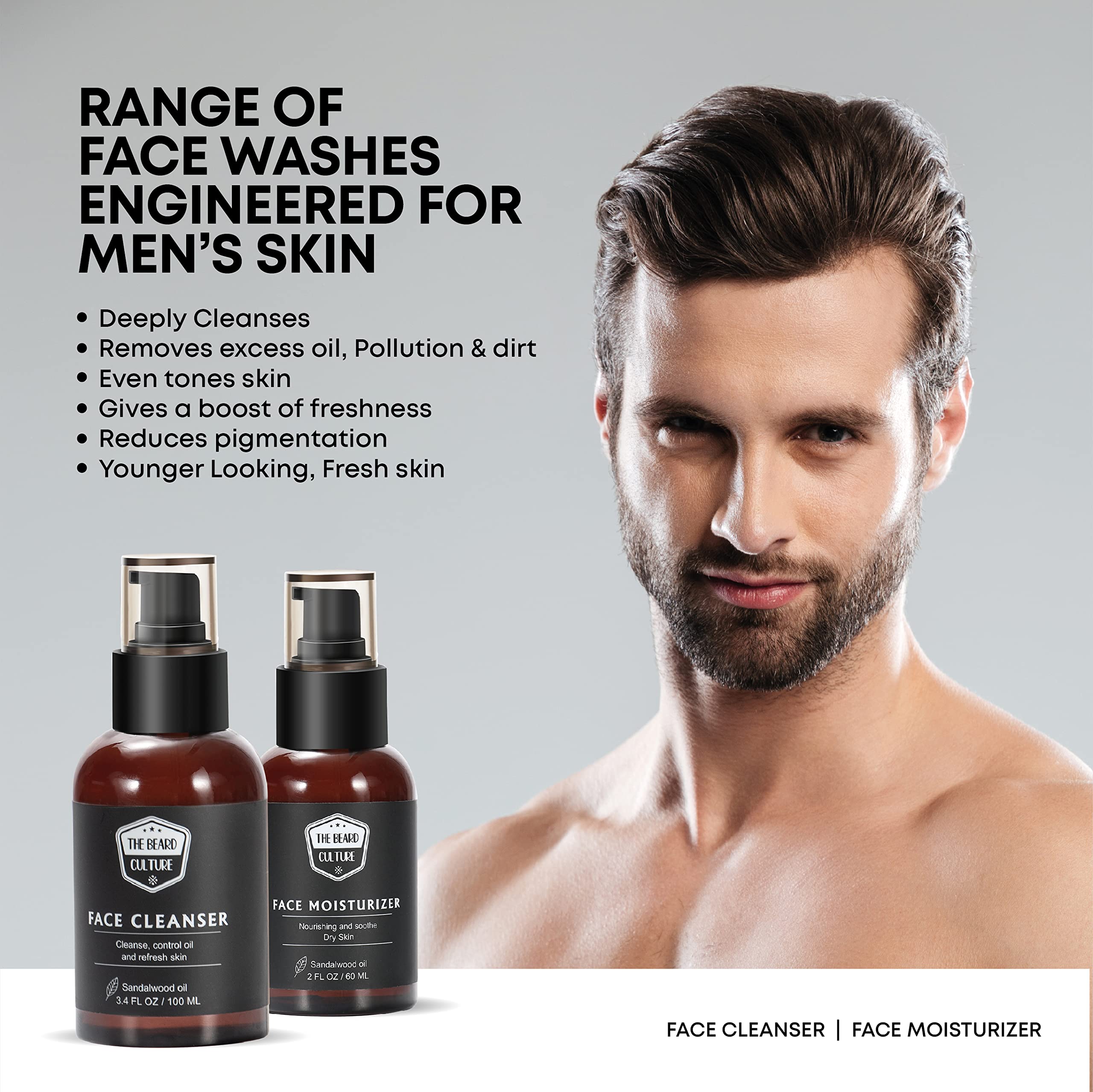 Mens Grooming & Beard Kit | Beard Trimmer & Combo Set with Face Cleaner Kit & Body Wash | Natural Ingredients for Barber-Quality Care | Beard Grooming Kit & Moisturize Set | Ideal Gifts For Men