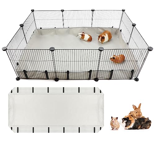 Lonepetu Waterproof Guinea Pig Cage Tarp Bottom for C & C Grids Habitat, 42"*27" Washable Guinea Pig Cage Liner Base for Rabbits Hamsters Hedgehogs Ferrets Small Pets (No Cage)