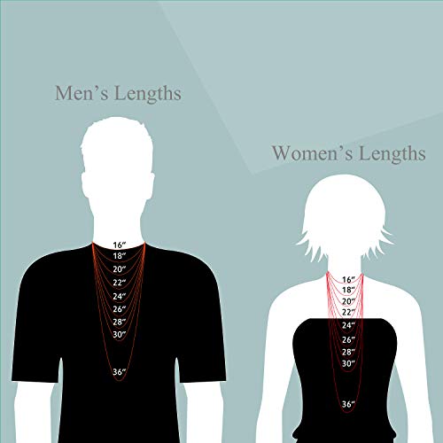 Sunling Solid Stainless Steel Cuban Chain Necklace For Men and Women Waterproof Curb Link Necklace Chain-Widths 3.5mm 5mm 7mm 9mm-Chain Lengths 16"-36"