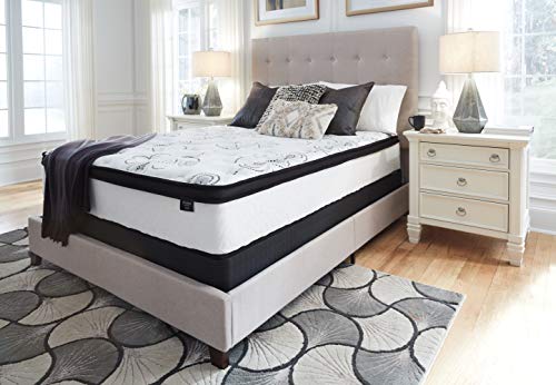 Signature Design by Ashley California King Size Chime 12 Inch Medium Firm Hybrid Mattress with Cooling Gel Memory Foam