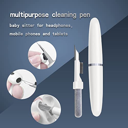 TIWABI 3 in 1 Cleaner Kit for Airpods 1 2 3 Pro Headphones Earbuds and Case Multi-Function Cleaner Kit with Brush and Soft Flocking Brush Multi-Function Cleaner Kit for Earphones Phone and Camera